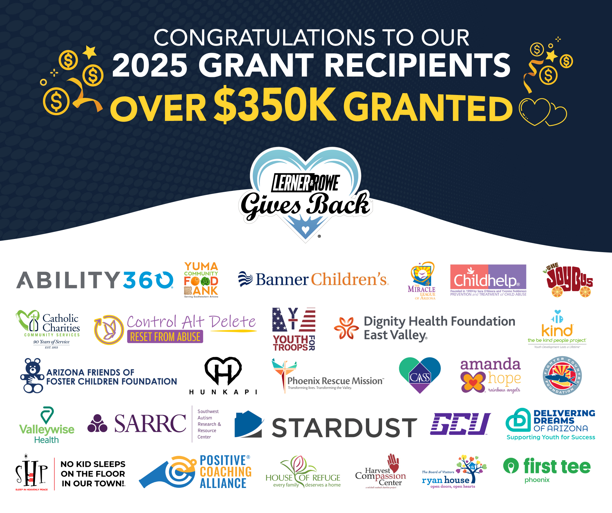 Lerner & Rowe Gives Back Awards $350,000+ in Grants to 28 AZ Nonprofits